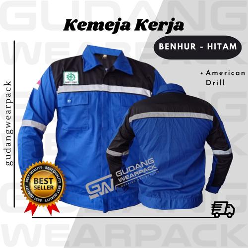 Promo Gudang Wearpack - Baju Kerja Seragam Proyek Warna Benhur Hitam ...