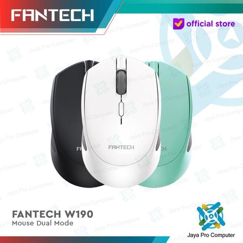 Jual Mouse Fantech W190 Wireless Bluetooth Dual Mode - Putih - Jakarta ...
