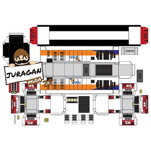 Jual DIY Miniatur Papercraft Lokomotif CC 206 Edisi HUT RI 76 - Kab ...