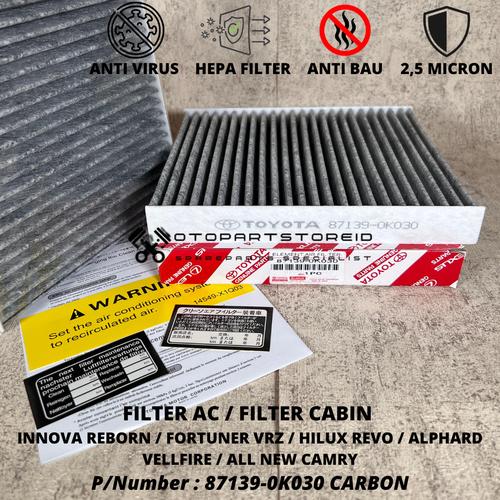 Jual FILTER AC / CABIN INNOVA REBORN FORTUNER VRZ VELLFIRE HILUX VOXY ...