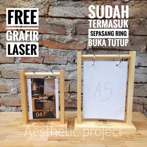 Jual Tempat menu holder kayu / nomor meja / stand menu kayu / Menu ...