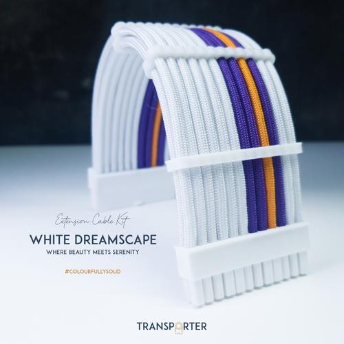 Jual White Dreamscape #colourfullysolid Custom Extension Cable Sleeve ...
