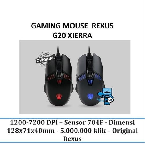 Jual Mouse Rexus Gaming Xierra G20 7d Usb 3200 Dpi - Black - Jakarta ...