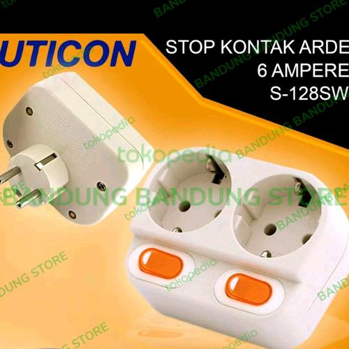 Jual UTICON S-128 SW ST128SW 6A 250V STOPKONTAK STOP KONTAK + SAKLAR ...