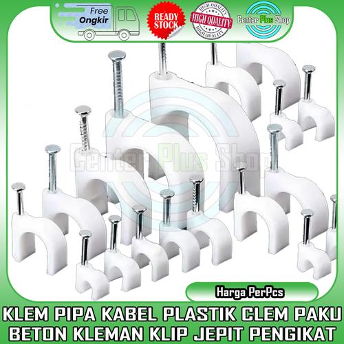 Jual Klem Pipa Arrow Clam Pengikat Penjepit Kabel Pvc Klip Kelem Paku ...