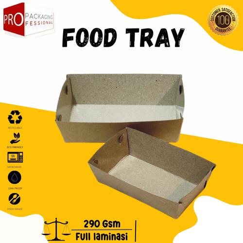 Jual PAPER FOOD TRAY / WADAH MAKANAN / DINE IN TRAY / SNACK TRAY - M ...