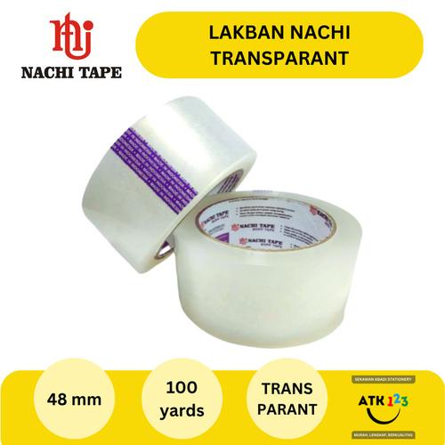 Jual Lakban Nachi Lakban Bening OPP Tape Isolasi Plakban 48mm 100 YARD ORI - 1 Roll - Kota ...