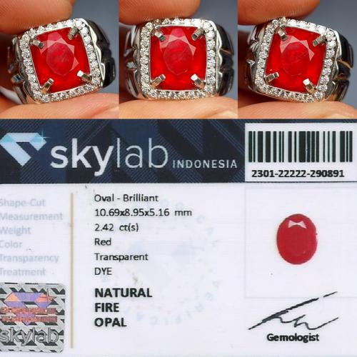 Jual Natural HQ Batu Red Fire Opal Dyed 2.42 Cts Top Quality Color - Jakarta Timur - The Luffy ...