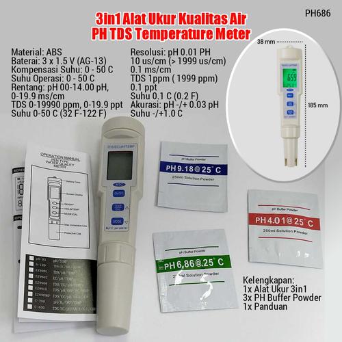 Jual TDS Meter Alat Ukur Kadar Air PH Tanah Digital Soil Moisture ...