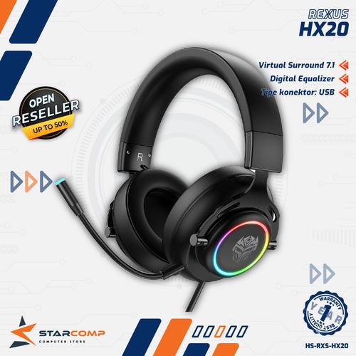Jual Rexus HX20 Thundervox Stream Headset Gaming 7.1 Surround - Hitam ...