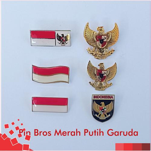 Jual Pin Merah Putih Bendera Garuda Bros Peniti Paskibra 17 Agustus ...