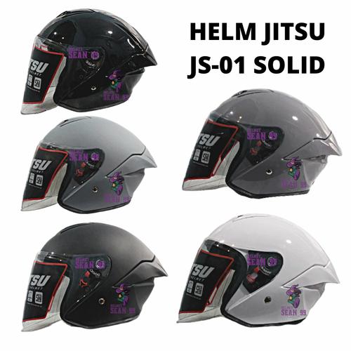 Jual HELM JITSU JS1 SOLID HALF FACE ORIGINAL SNI - WHITE GLOSSY, M ...