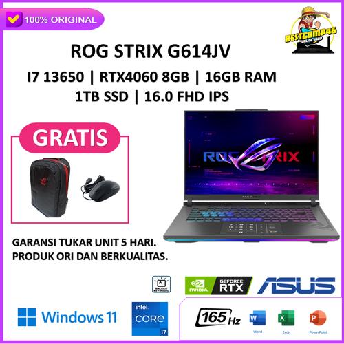 Jual Asus ROG Strix G16 2023 G614JV rtx4060 8GB I7 13650 16GB 1TBSSD ...