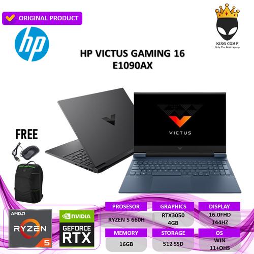 Jual Hp Victus Gaming 16 E1090ax Rtx3050 4Gb Ryzen 5 6600h 16Gb 512Ssd ...