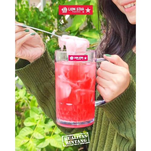 Jual Gelas Minum Dengan Gagang Plastik GL-87 Fresco Glass 450ml Lion ...