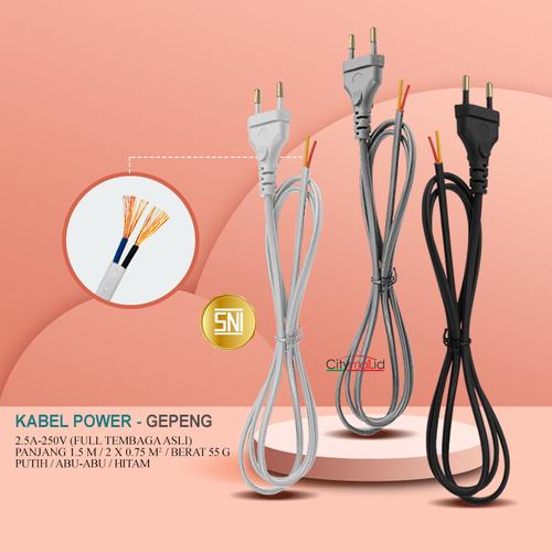 Jual KABEL POWER / KABEL AC 220V / KABEL BUNTUNG / KABEL LISTRIK ...