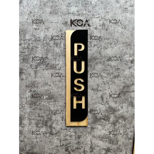 Jual Tanda Sign Pintu Pull Push Tarik Dorong Kayu Jati Belanda Akrilik ...
