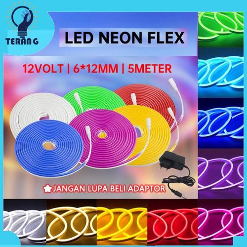 Jual NEON FLEX LAMPU LED SELANG PANJANG 5M KUALITAS SUPER DC 12V - ungu ...