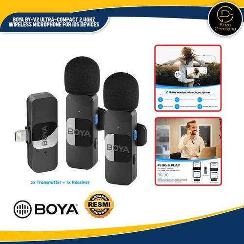 Jual Boya BY-V1/V2 Ultra-Compact 2.4Ghz Wireless Microphone for iOS ...