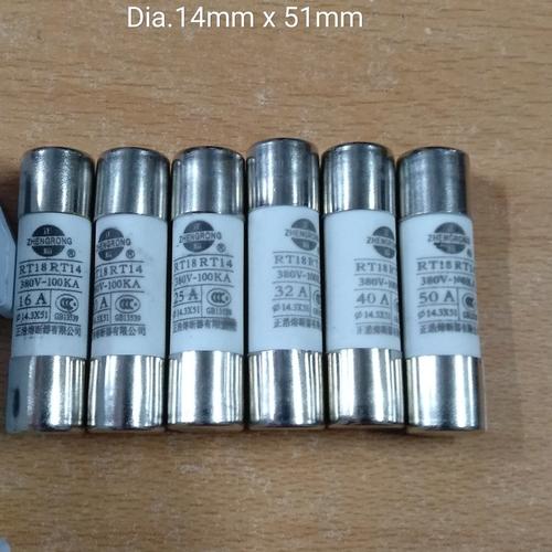 Jual Fuse keramik RT18 63 uk. 14 x 51 mm 14x51 16A 20A 25A 32A 40A 50A ...