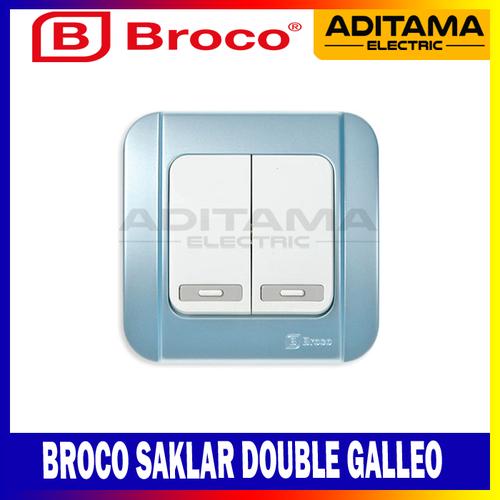Jual SAKLAR BROCO GALLEO DOUBLE SWITCH BIRU BLUE - Biru - Jakarta Barat ...