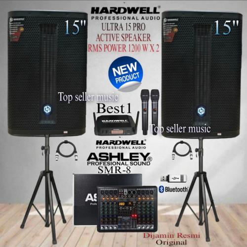 Jual Paket Sound System Speaker Aktif Hardwell Ultra 15 Pro Mixer SMR-8 ...