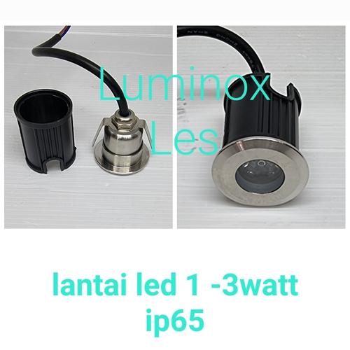 Jual lantai led 52mm 12v 2w 3w - up light taman outdoor 12volt ip65 ...