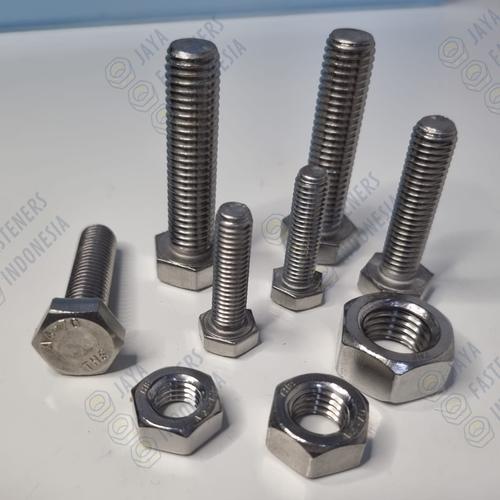 Jual Baut mur hex M5 x 8 Stainless steel 304 | BM M5x8 SS304 THE sus ...
