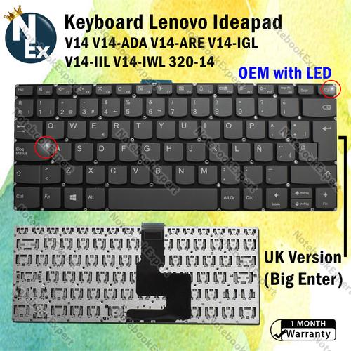 Jual Keyboard for Ideapad V14 V14-ADA V14-ARE V14-IGL V14-IIL V14-IWL ...