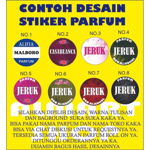 Jual stiker parfum botol 50ml bebas tulis nama toko&parfum 16lembar ...