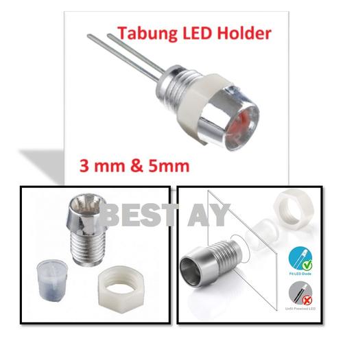 Jual Soket Sarang Rumah LED Diode 5mm 3mm lamp Housing holder dudukan ...