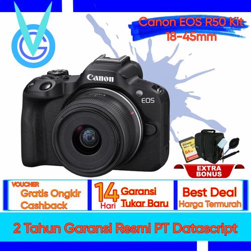 Jual Canon EOS R50 Kit 18-45mm Mirrorless Camera - Canon R50 Kit ...