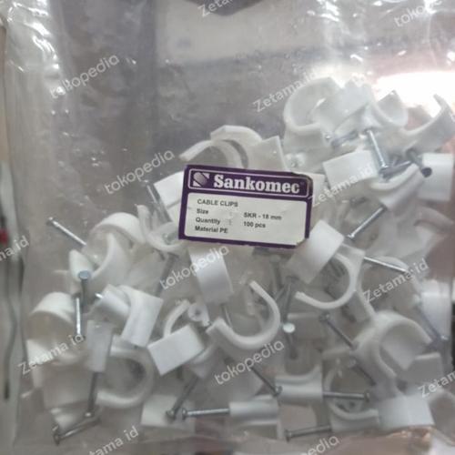 Jual KLEM KABEL 18 MM PAKU BETON PAKU KLEM / CABLE CLAMP ISI 100PCS ...