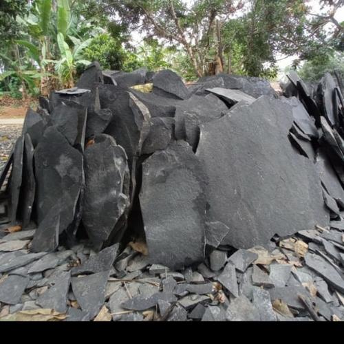 Jual Batu templek Hitam/batu belah acak Hit/batu alam hitam,batu lantai ...