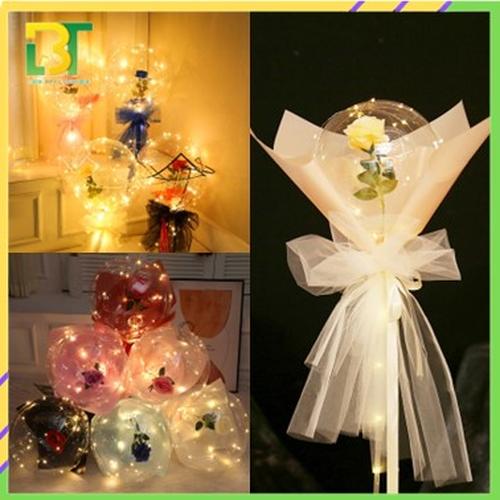 Promo LBT Bucket Balon PVC Balon BOBO Bucket Balon Lampu Bunga Mawar ...