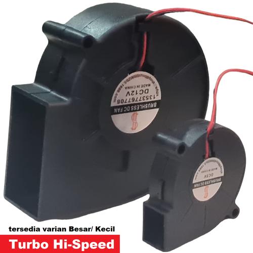 Promo Turbo Fan Air Flow Blower Kipas Angin Keong Pendingin/Tiup BBQ DC ...