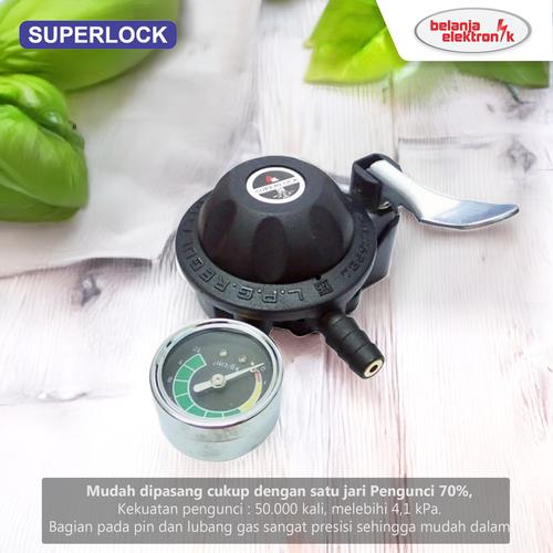 Jual REGULATOR GAS GRS 01 GASCOMP SUPERLOCK SUPER BLACK TEKANAN RENDAH ...