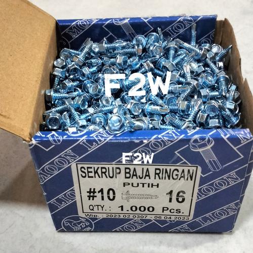 Jual SEKRUP BAJA RINGAN PUTIH 10X16 STEEL BAUT ROOFING BAJA RINGAN L ...