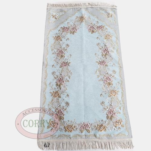 Jual Sajadah Premium Turki Biru Muda 120 X 70 Cm Gerbang Bunga Tebal ...