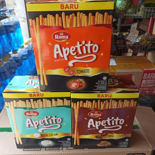 Jual Biskuit Stik Apetito Rasa Tomat Bbq Sour Cream Roma - Sour Cream ...
