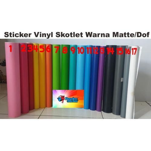 Jual Stiker Skotlet Vinyl Warna Dop/Glossy Polos 45CM x 15M (Roll ...