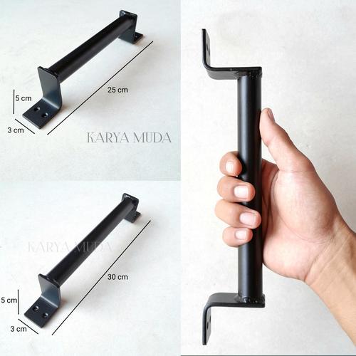 Jual handle pintu/gagang pintu besi hitam elegan - panjang - Kab. Tegal ...