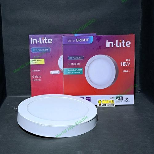 Jual LAMPU PANEL DOWNLIGHT OB LED INLITE INSS628R BULAT 18 WATT - Putih ...