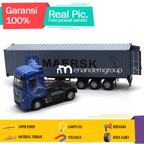 Jual Diecast Miniatur Mainan Mobil Truk Kontainer Trailer Besi Premium ...