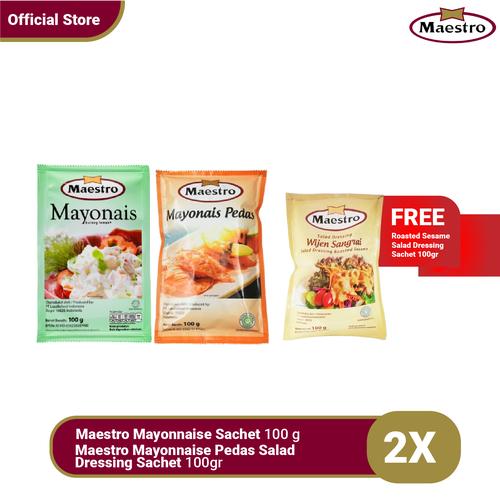 Promo Maestro Paket Mayonaise Sachet Original & Pedas Isi 2 + Wijen ...