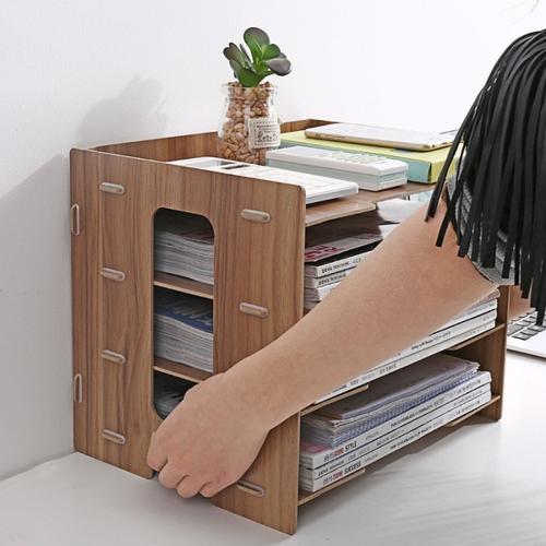 Jual Rak Buku Atas Meja Kantor Rack Bookshelf Dekor Kertas HVS Dokumen ...