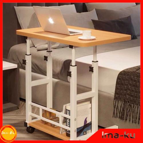 Jual Meja Laptop Kerja Belajar Makan Dengan Roda Adjustable Single ...