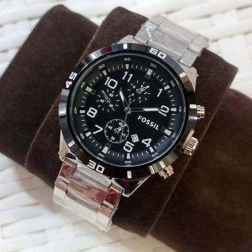 Jual Jam Tangan Pria Fosil Super Mewah Dan Elegan - Warna Silver Hitam ...