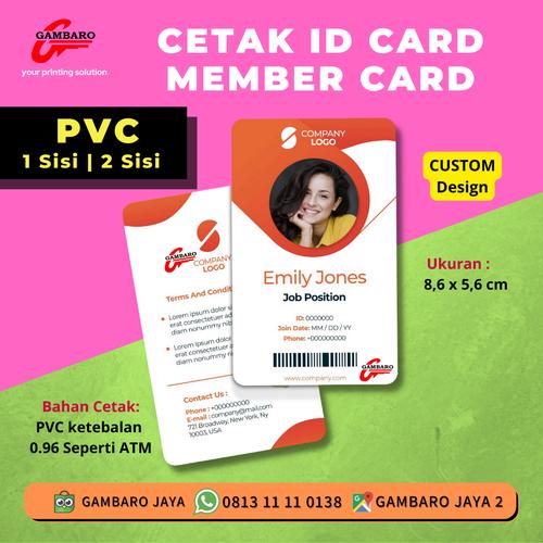 Jual Cetak Id Card / Kartu member / Member Card / Kartu visitor PVC ...