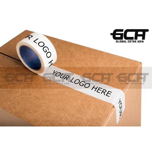 Jual Lakban Custom Print ( 1 warna ) 72mm isi 24 rolls - Putih ...
